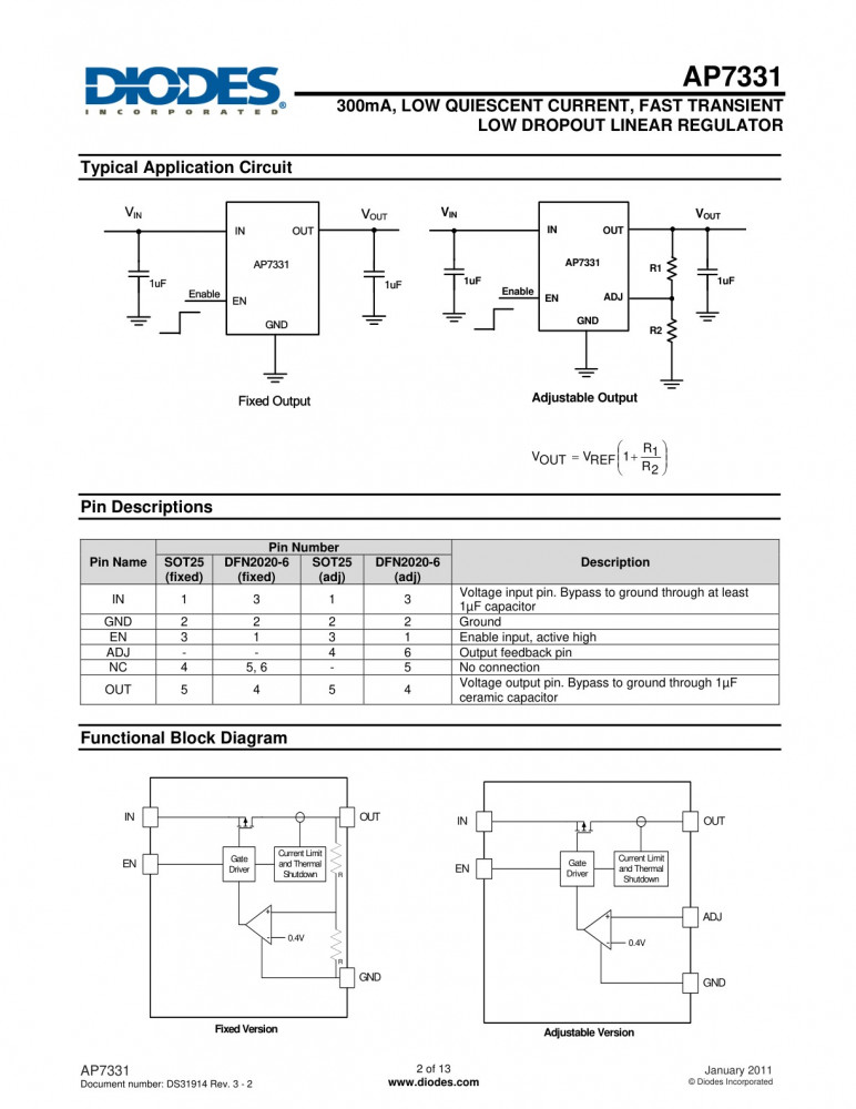 AP7331 datasheet page 2
