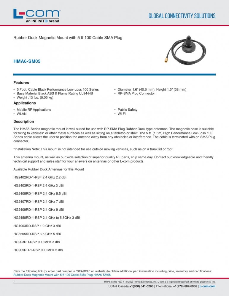 HMA6-SM05 technical document page 1