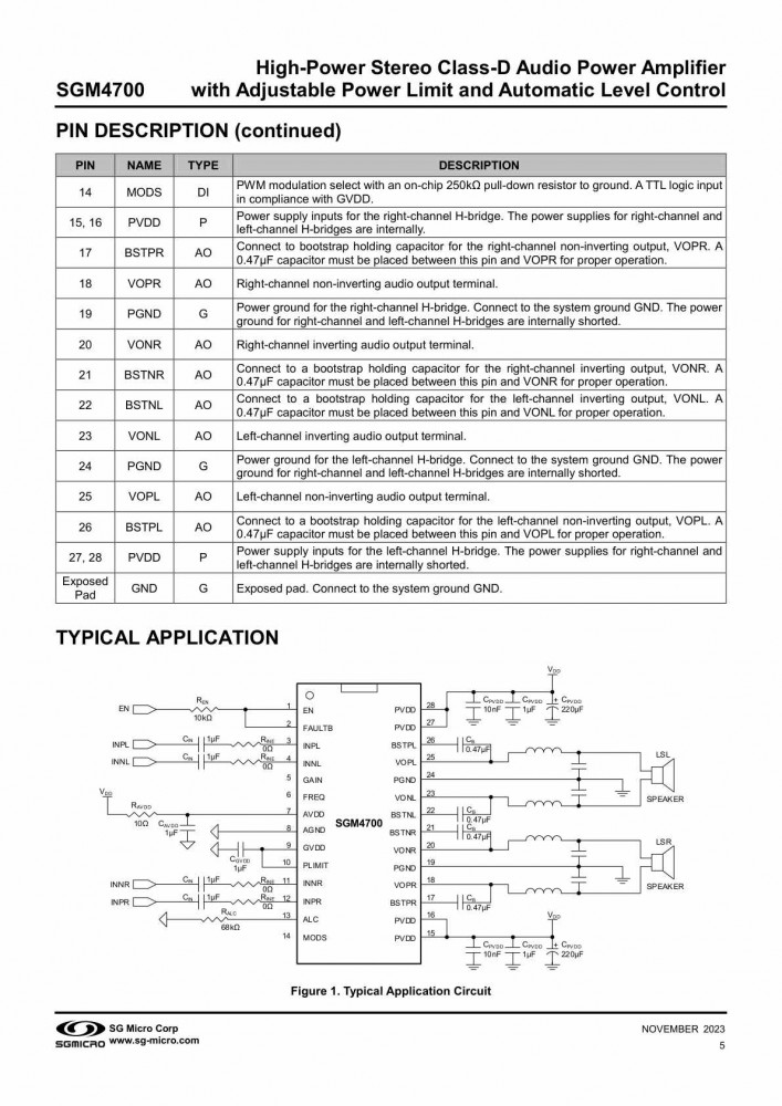SGM4700 datasheet page 5