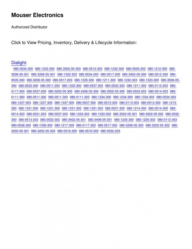 Dialight 80 Series base and cap catalog page