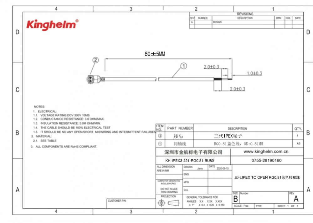 KH-IPEX3-221-RG0.81-BU80 technical drawing