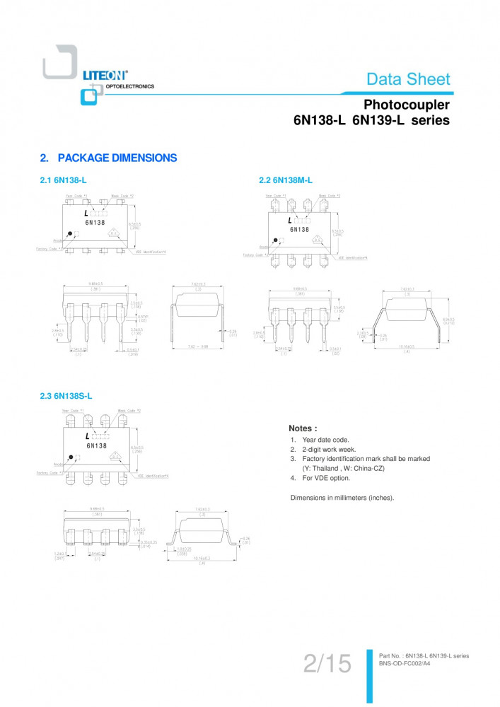 6N139S-TA1-L datasheet page 3