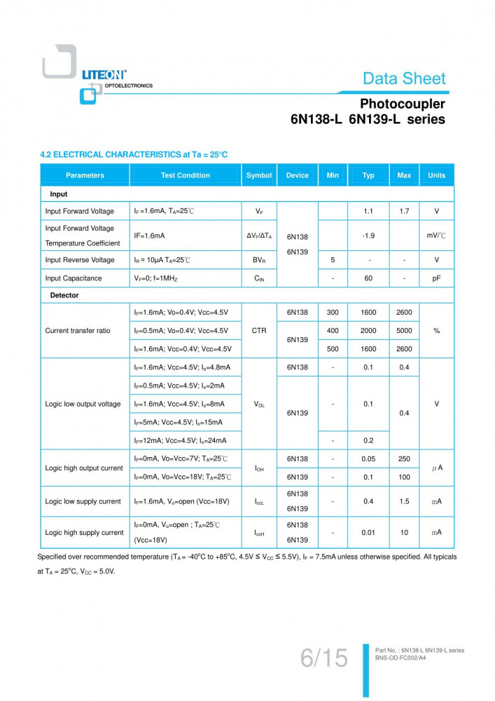 6N139S-TA1-L datasheet page 7