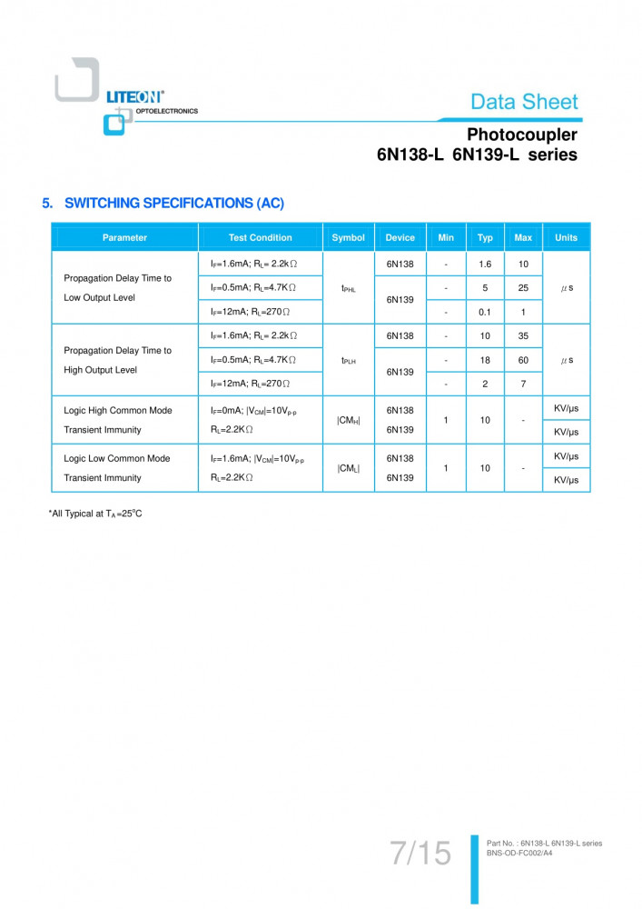 6N139S-TA1-L datasheet page 8