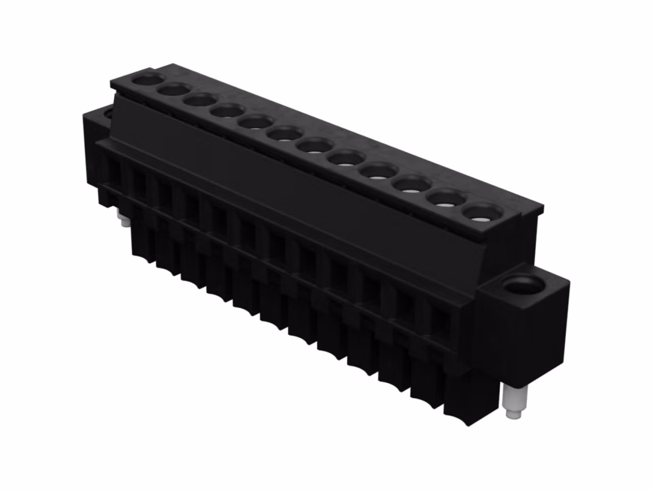 3.81mm Pitch Eurostyle Vertical Plug, with Retention Screws and Reverse Imprinting, Rear Wire Entry, Gold (Au) Plated, Black, 12 Circuits for sale
