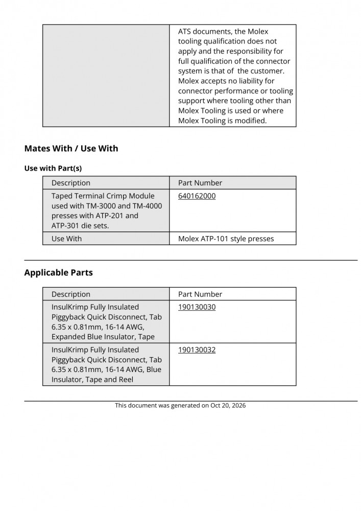 Technical document image 3 for Molex 198132020