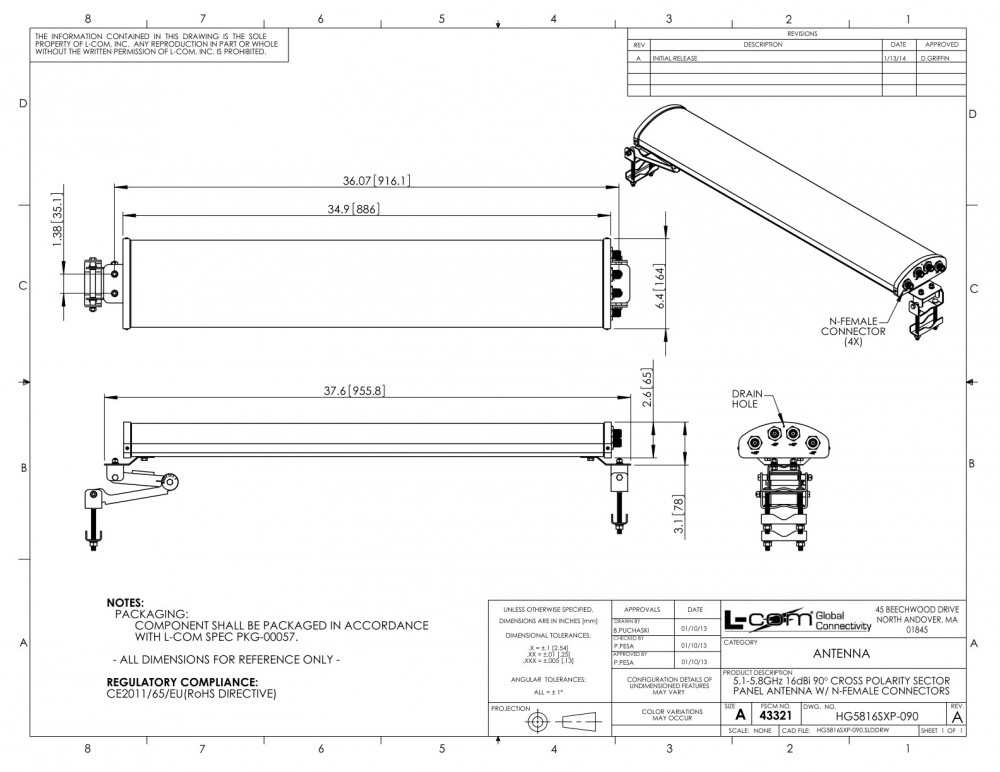 HG5816SXP-090 technical document preview