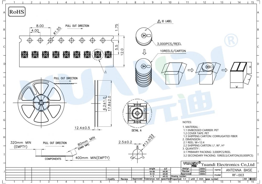Yuandi RF-003 antenna base drawing page 2