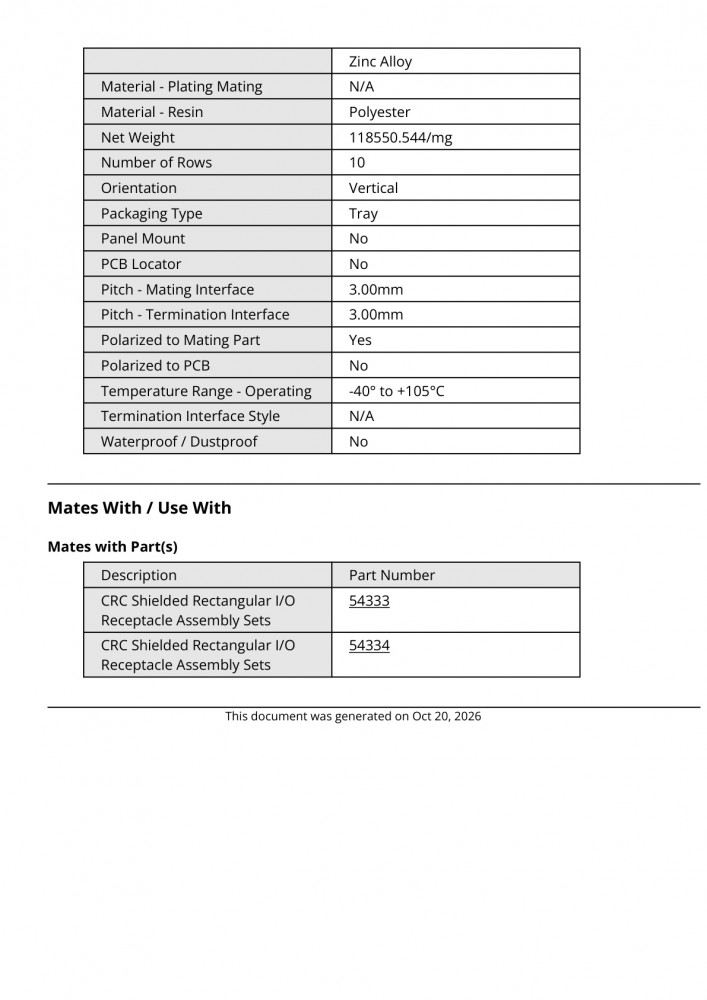 MOLEX 558365001 technical document preview, page 3