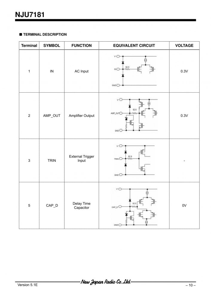 NJU7181 datasheet page 10
