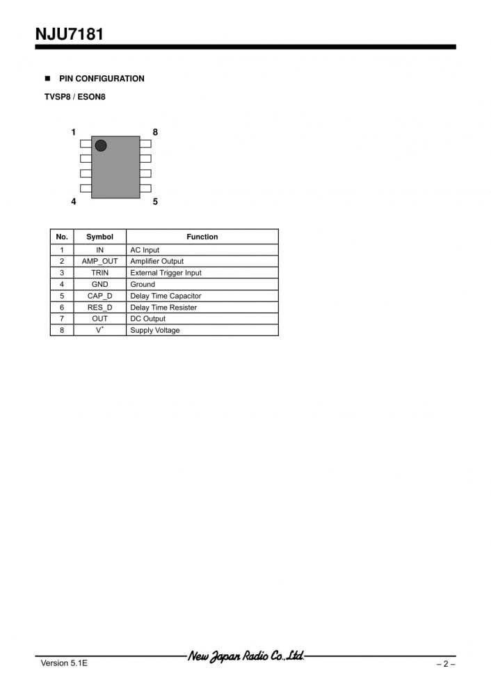 NJU7181 datasheet page 2