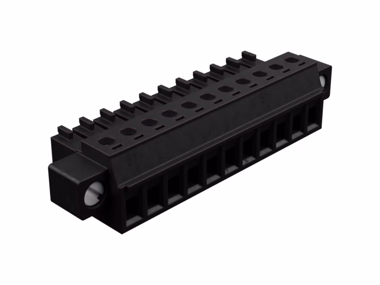 3.81mm Pitch Eurostyle Horizontal Plug, with Retention Screws and Reverse Imprinting, Black, 11 Circuits for sale