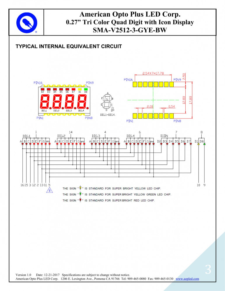 SMA-V2512-3-GYE-BW datasheet page 3