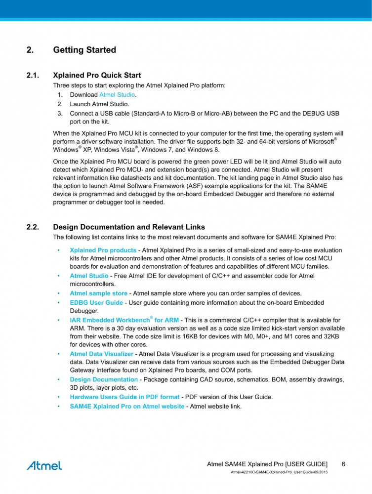 ATSAM4E-XPRO documentation page 6