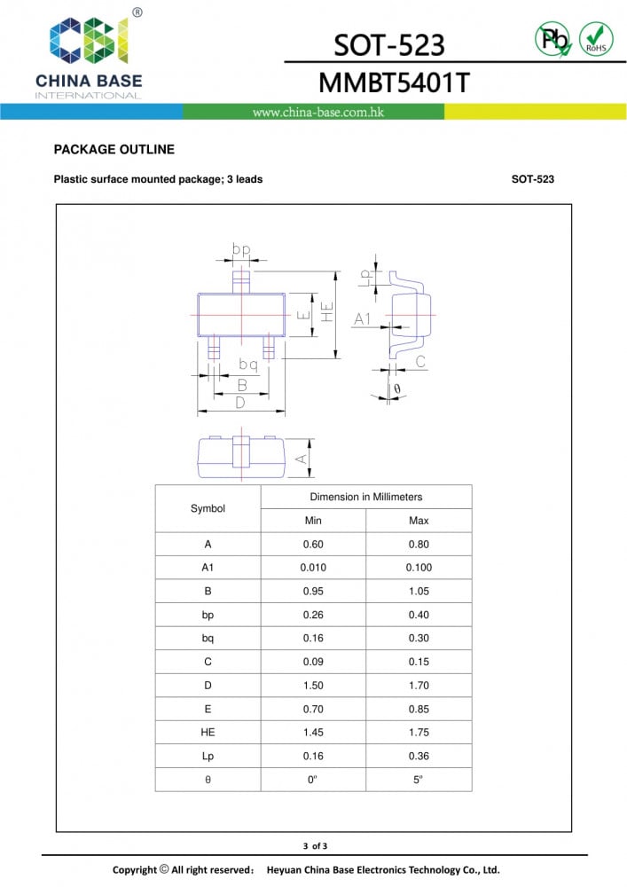 MMBT5401T datasheet page 3