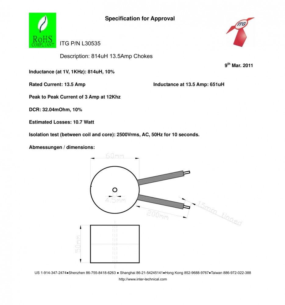 L30535 technical drawing and dimensions