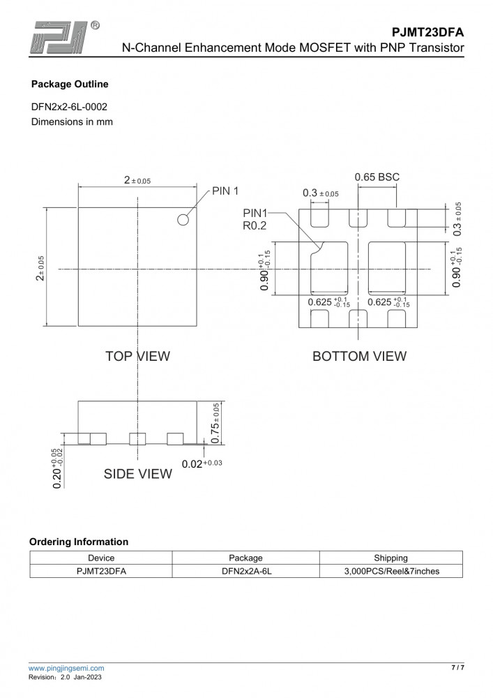 PJMT23DFA datasheet page 7