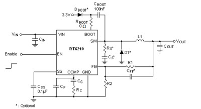 RT6340 - 42VIN, 0.5A, Asynchronous Step-Down Converter with Low Quiescent Current
