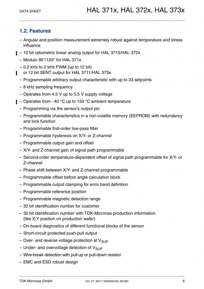 HAL 37xy datasheet preview, page 6