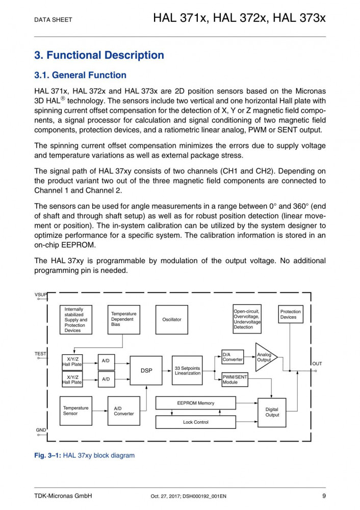 HAL 37xy datasheet preview, page 9