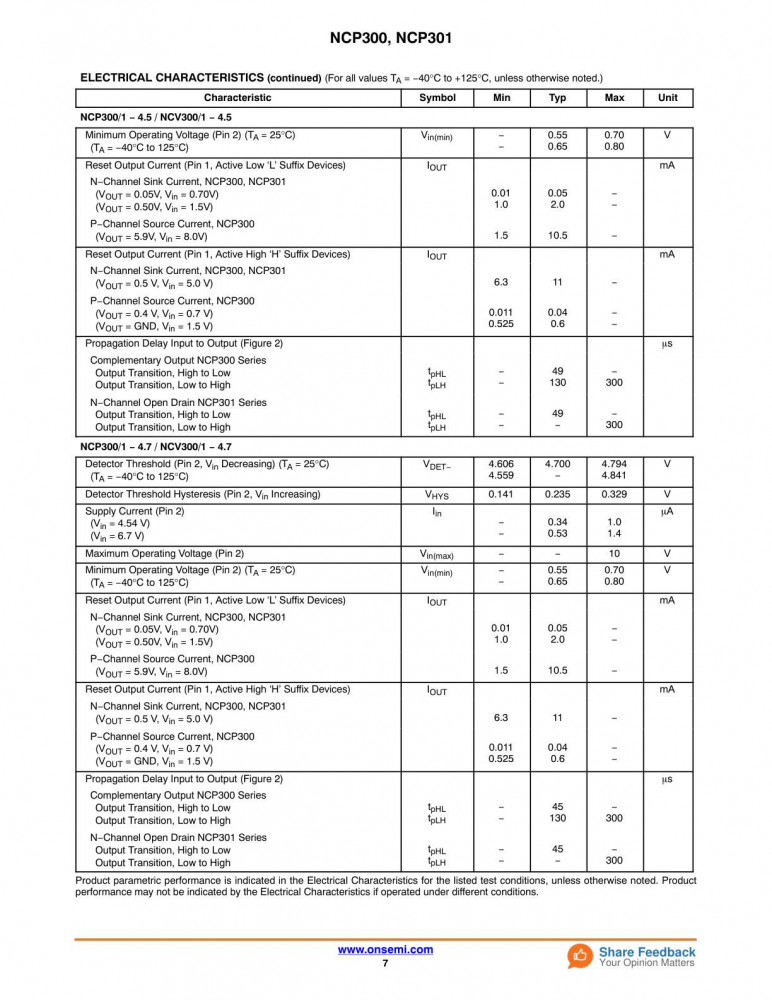 NCV300 datasheet page 7