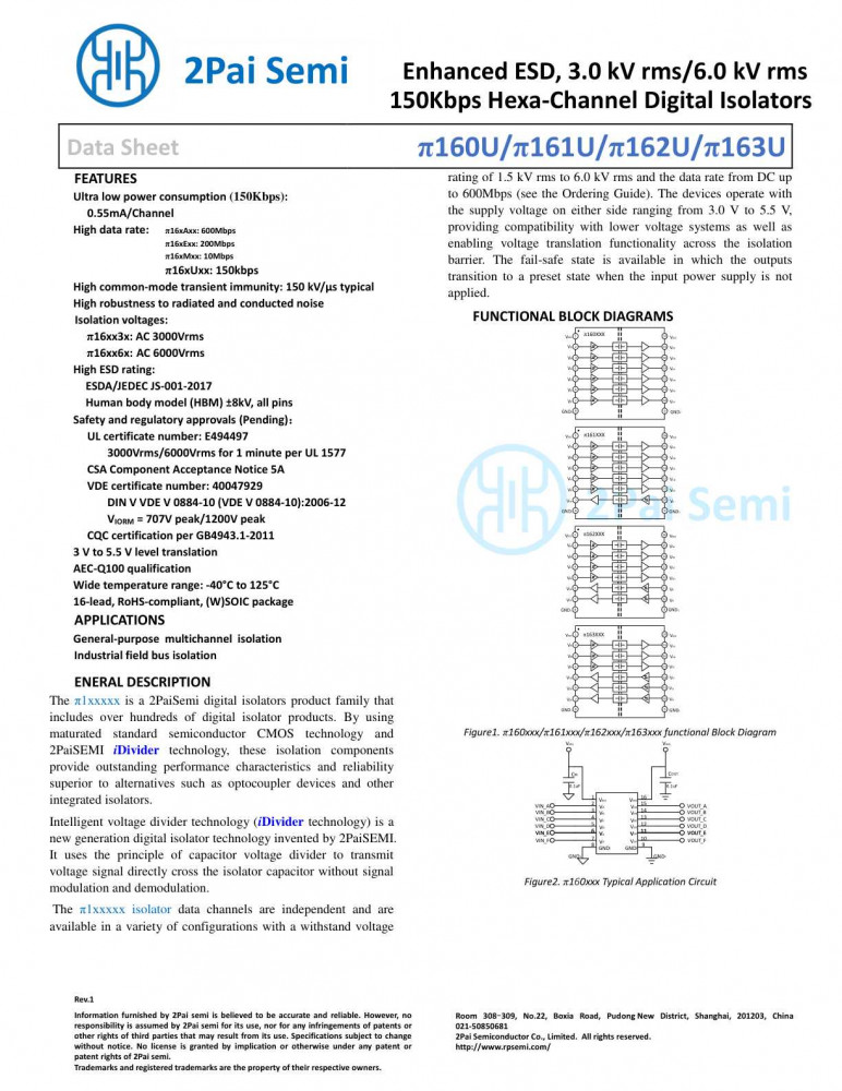π161U31 datasheet page 1