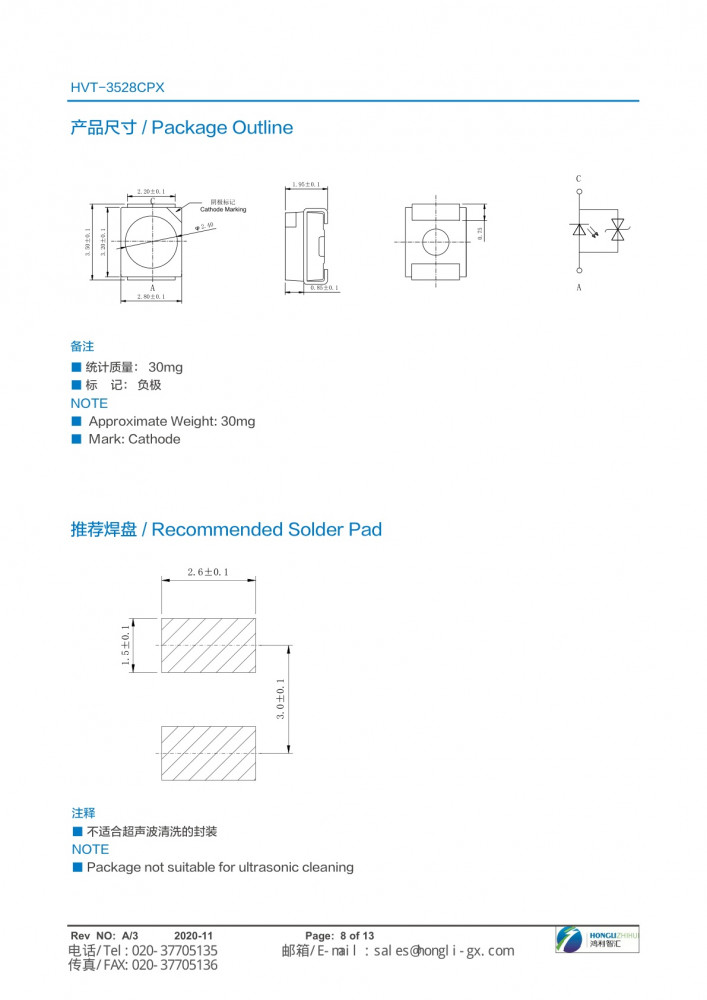 HVT-3528CPX datasheet page 8