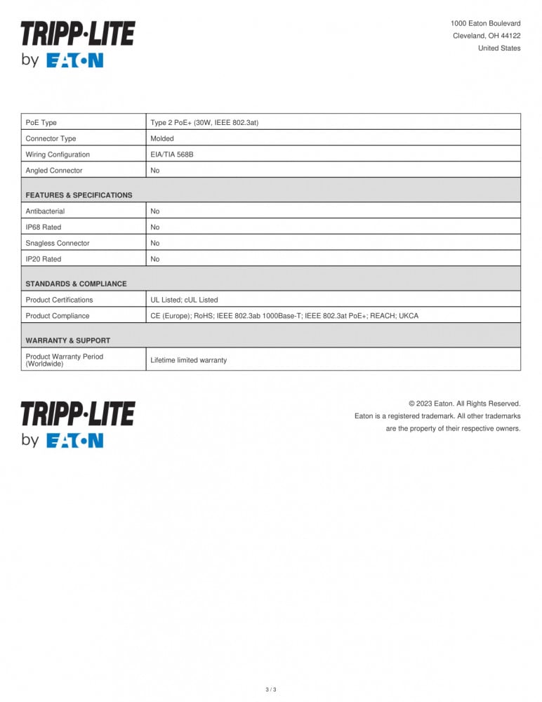EATON N002-014-GN technical document page 3