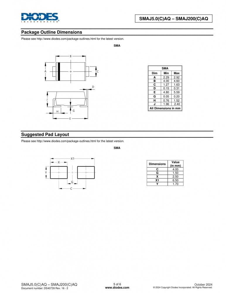 SMAJ43CAQ-13-F datasheet page 5