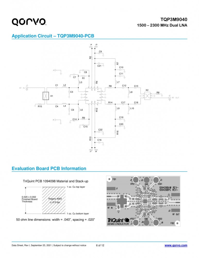 TQP3M9040 technical document page 6