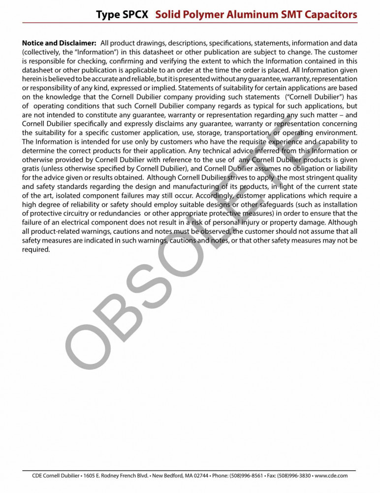 SPCX series datasheet page 5