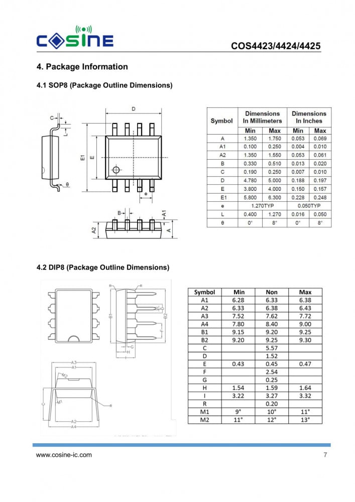 COS4425SR datasheet page 7