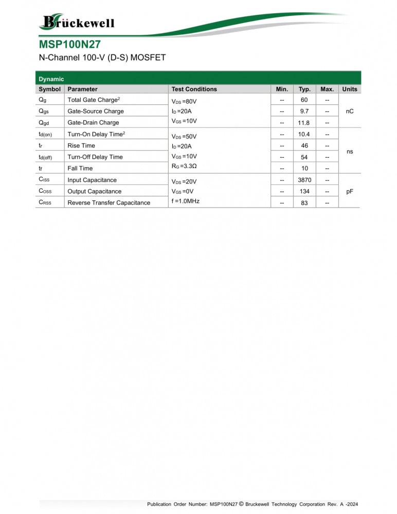 MSP100N27 datasheet page 3