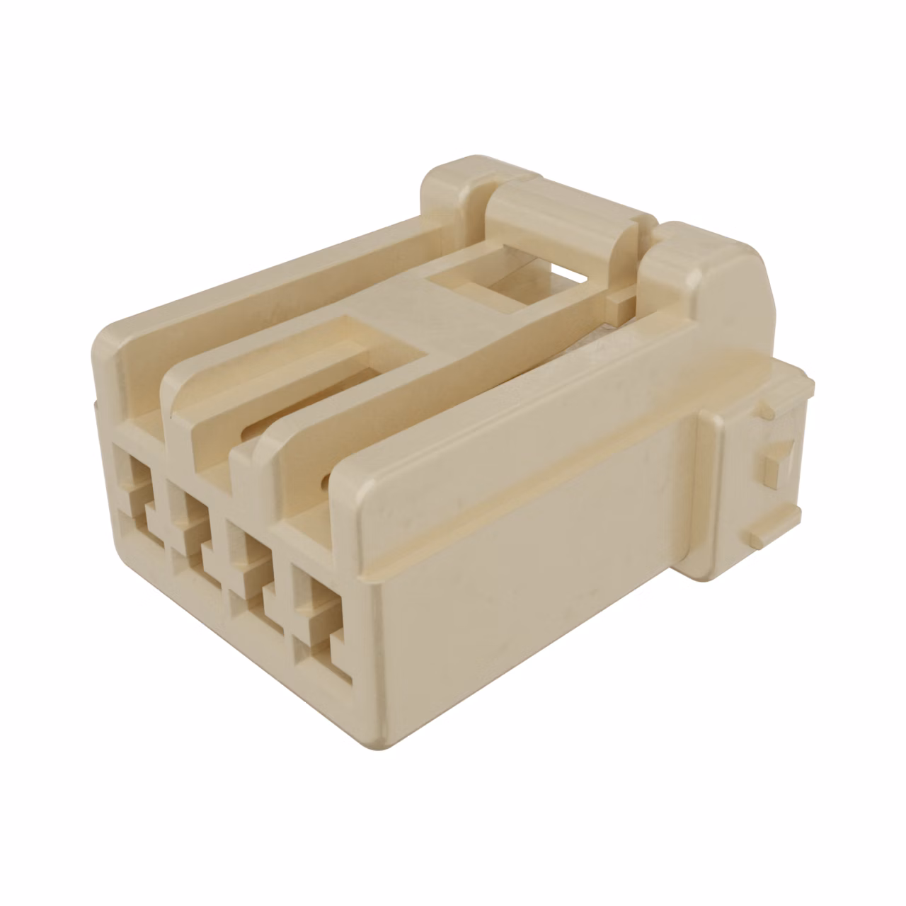 2.50mm Pitch CP-2.5 Mini Wire-to-Wire Receptacle Housing, Positive Lock, Single Row, 4 Circuits, Natural for sale
