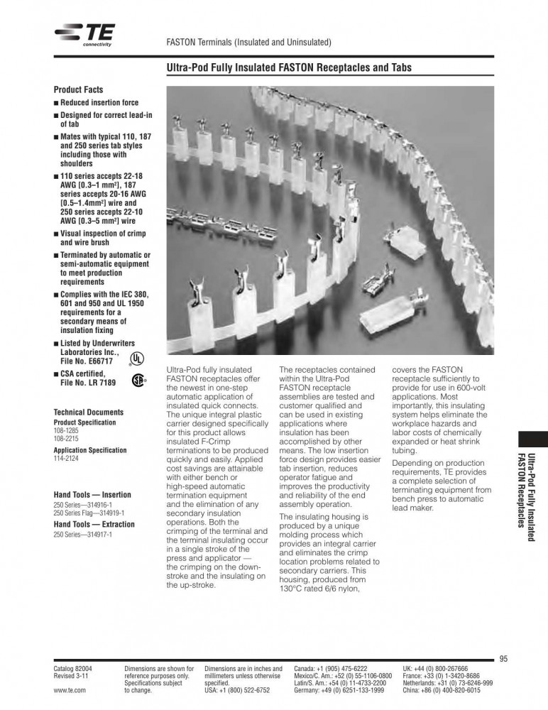 TE Connectivity FASTON document page 7
