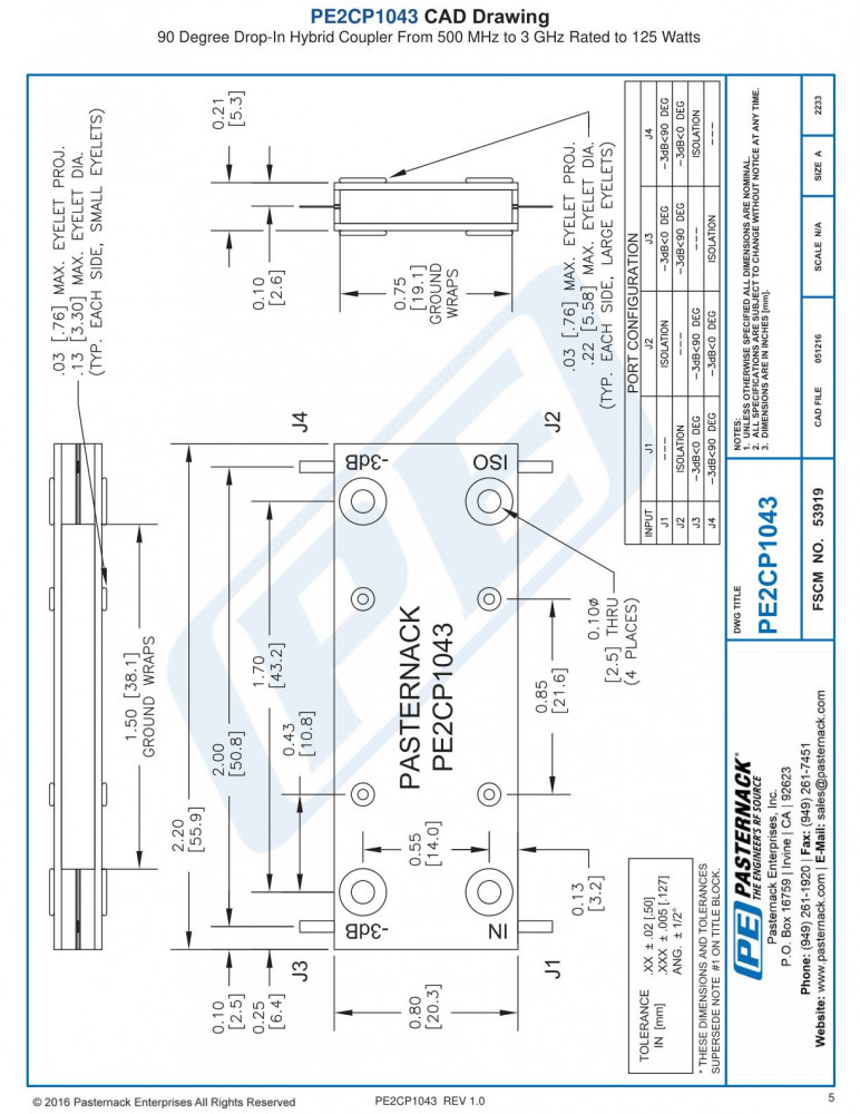 PE2CP1043 datasheet page 5