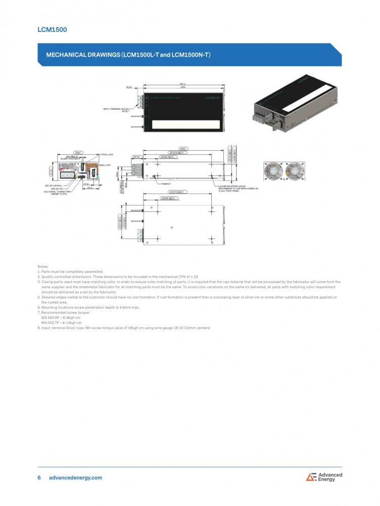 LCM1500Q-T-5 technical document page 6