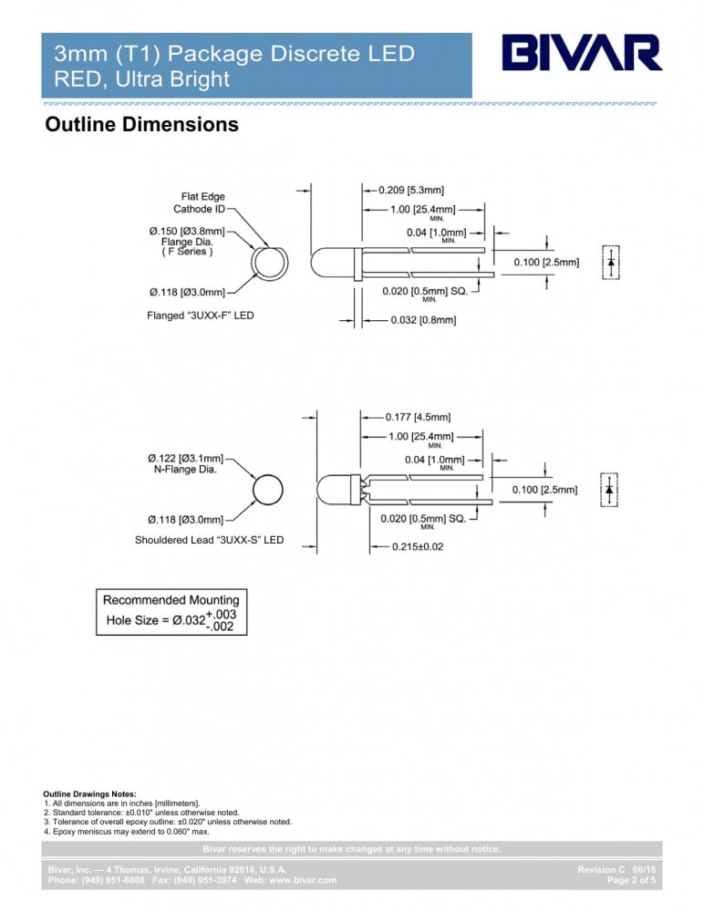 BIVAR 3URC datasheet page 2
