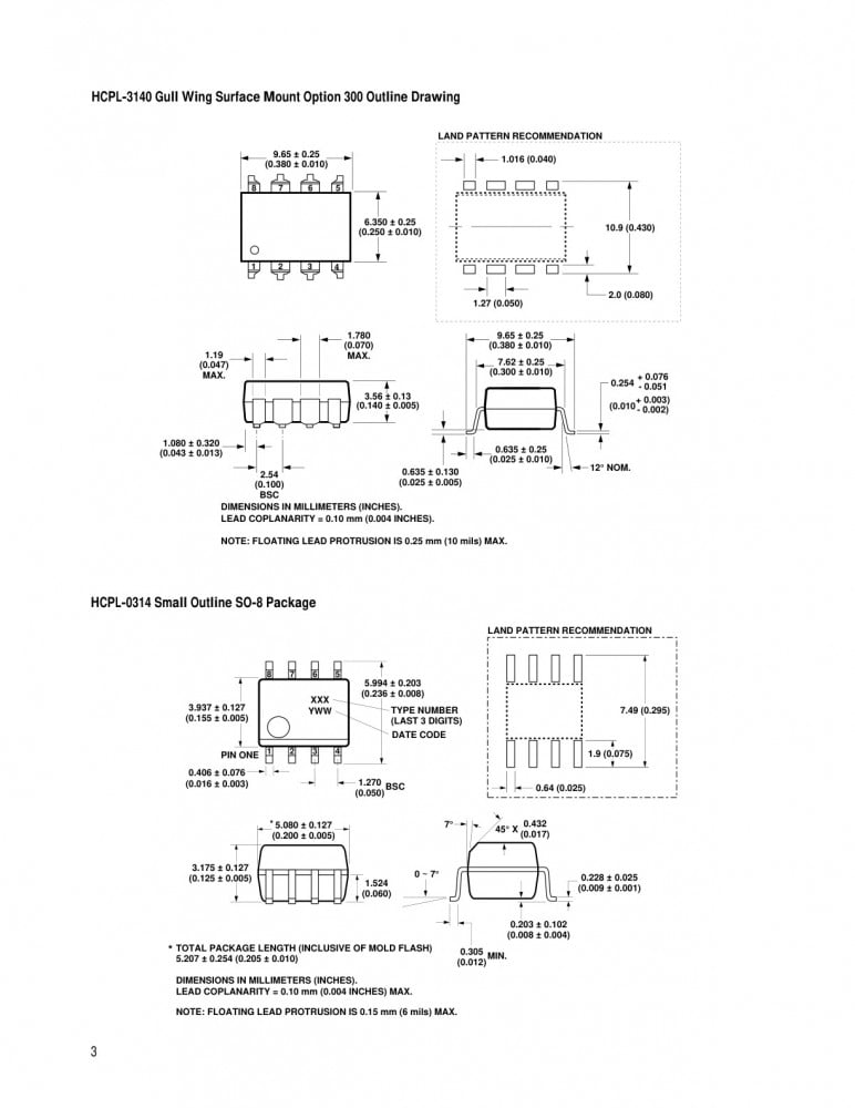 HCPL-0314-500E datasheet page 3