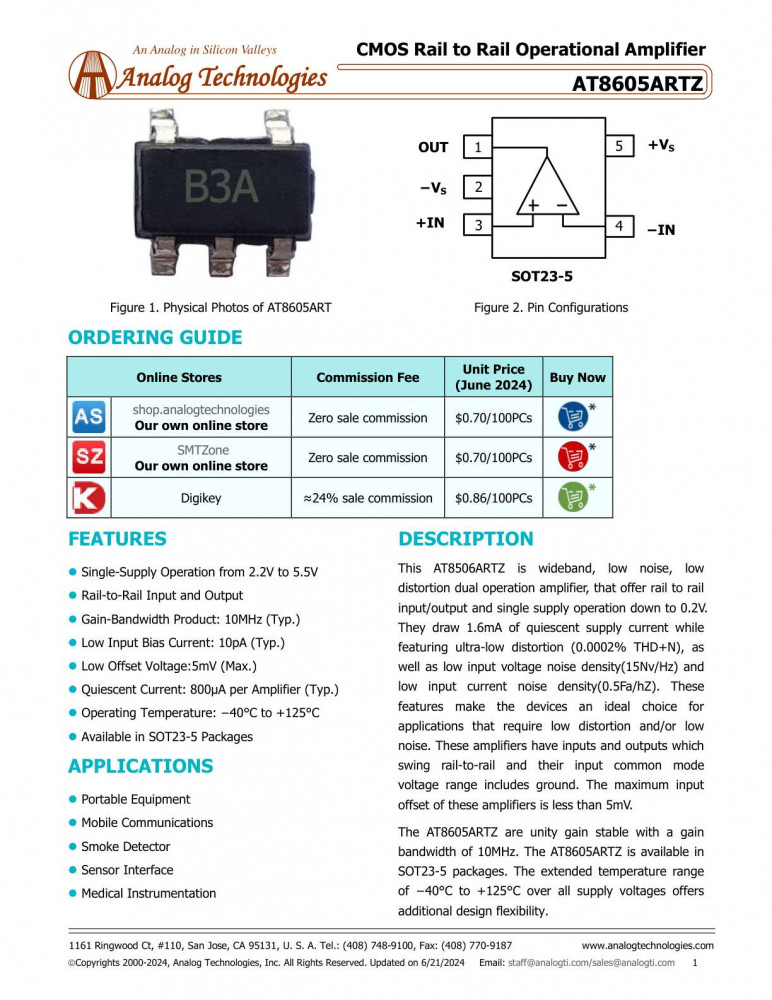 AT8605ARTZ datasheet page 1