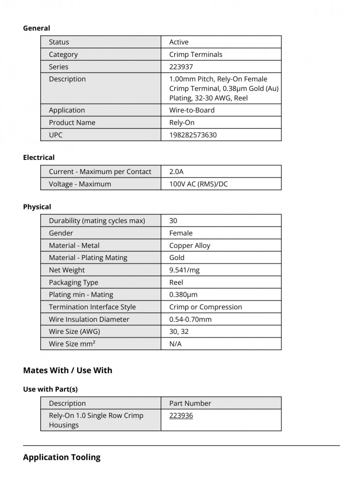 MOLEX 2239375800 document preview, page 2