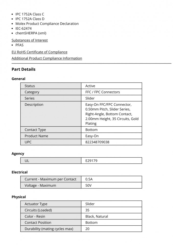 MOLEX 541323562 technical document page 2