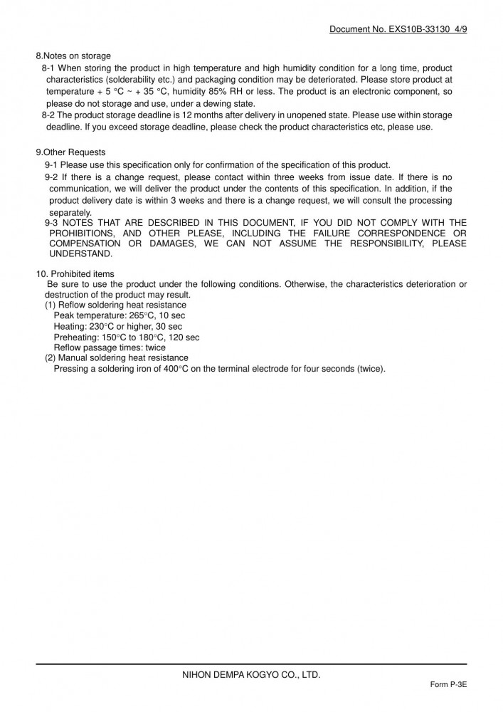 NX3215SA specification page 4