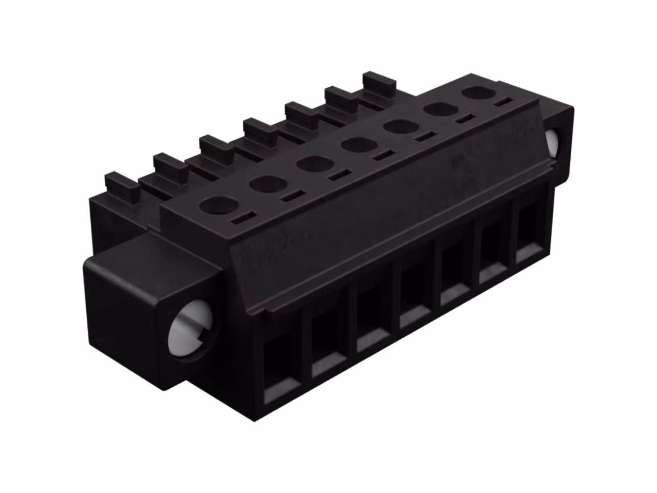 3.81mm Pitch Eurostyle Horizontal Plug, with Retention Screws and Standard Imprinting, Black, 7 Circuits for sale