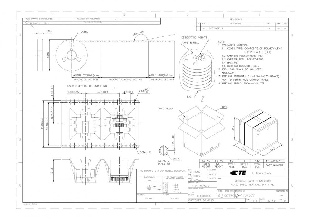 TE Connectivity 1734577-1 drawing page 6