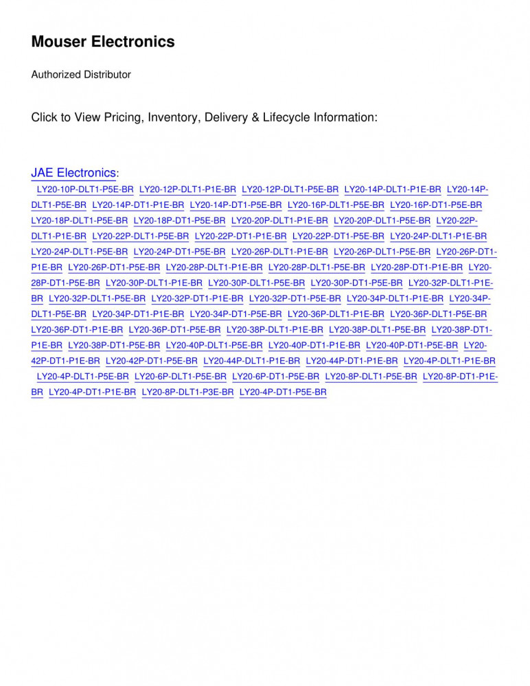 JAE LY series technical drawing page 2