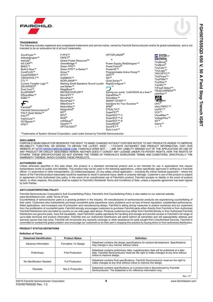 FGH50T65SQD-F155 datasheet page 10