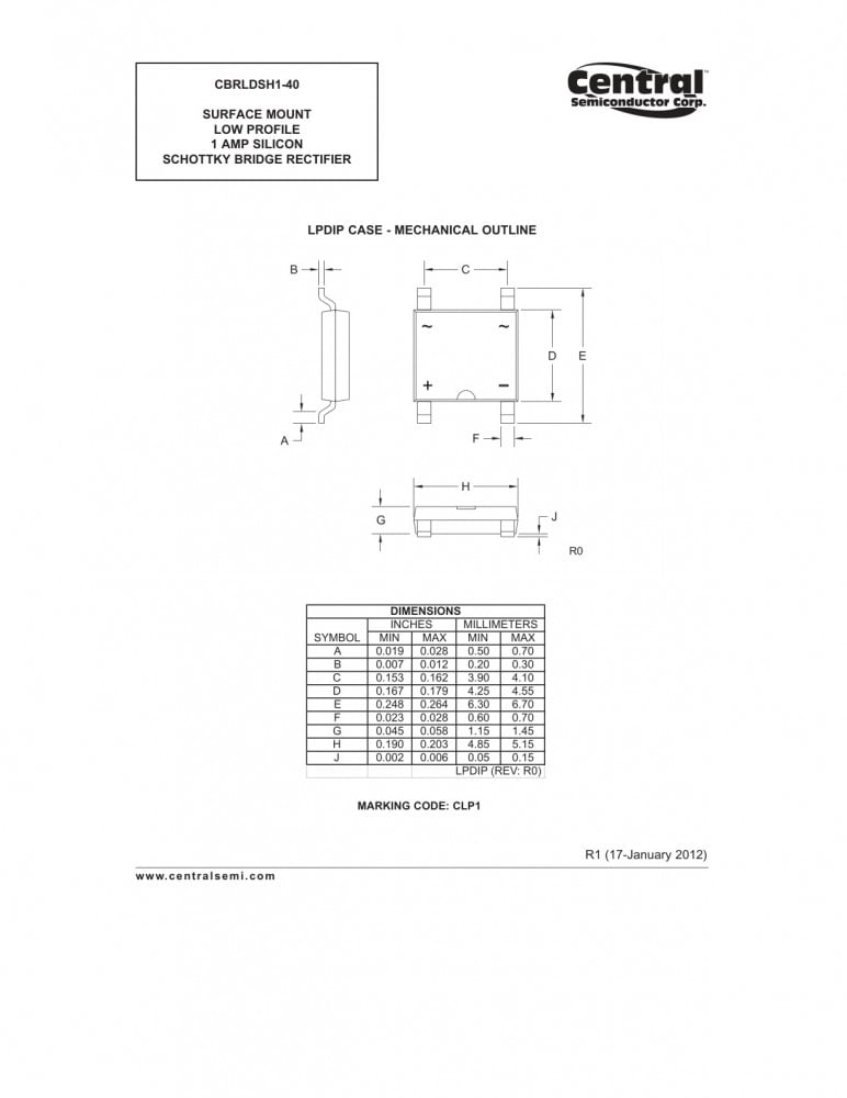 CBRLDSH1-40 TR13 PBFREE datasheet page 2
