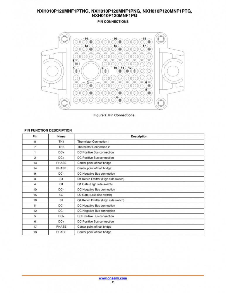 NXH010P120MNF1 datasheet page 2