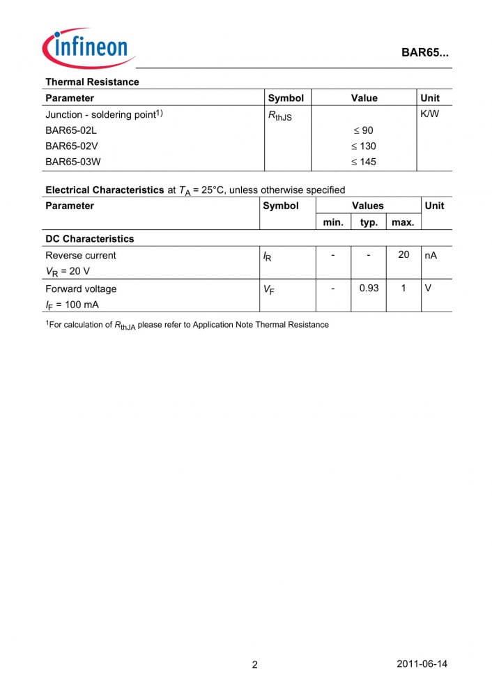 BAR6503WE6327HTSA1 technical document page 2
